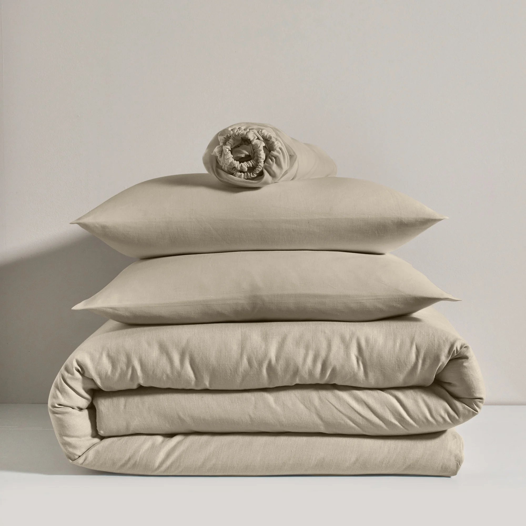 Beige Linen Bedding Set | Linenshed